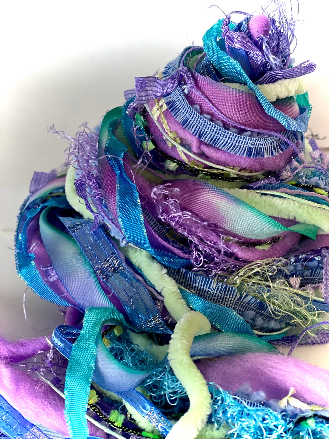 Last One SEA SPRITE Adornment Fiber Art Bundle, Specialty Yarn ...