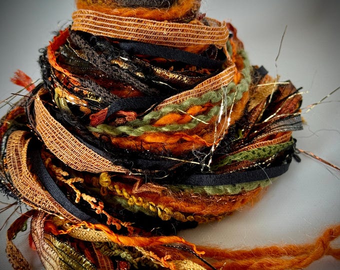 Only One OCTOBER BOO Adornment Fiber Art Bundle, Specialty Yarn ...