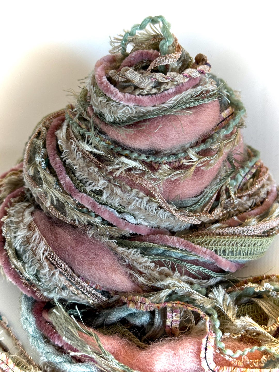 New FOND MEMORY, 30 Yd Adornment Fiber Art Bundle, Specialty Yarn ...