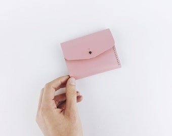 Metal Card Wallet Pink Metal Wallet Pink Metal Card Case - Etsy