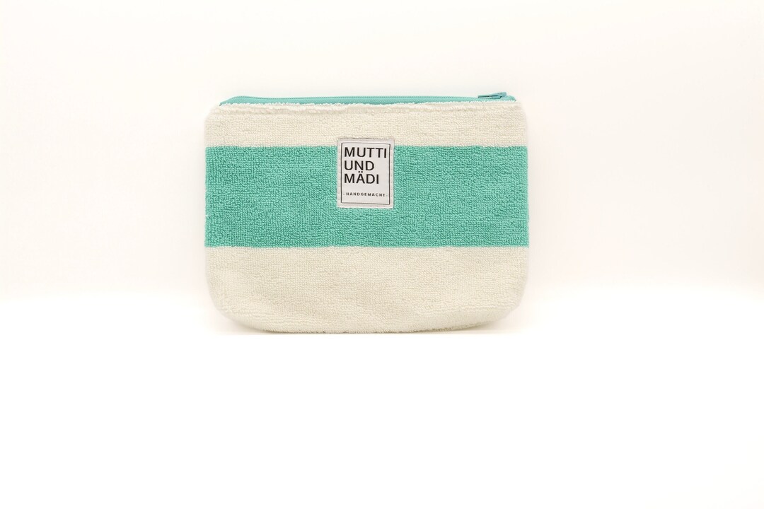 Small Terry Cloth Bag // Cosmetic Bag, Beach Bag, Toiletry Bag, Bag ...