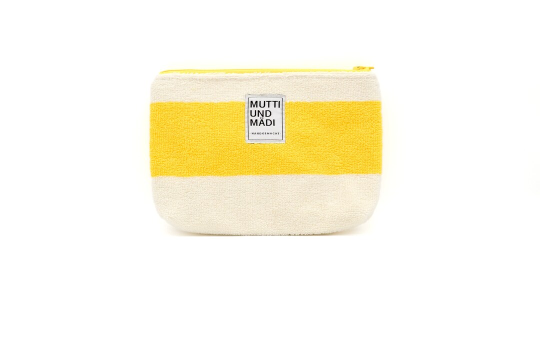 Small Terry Cloth Bag // Cosmetic Bag, Beach Bag, Toiletry Bag, Bag ...