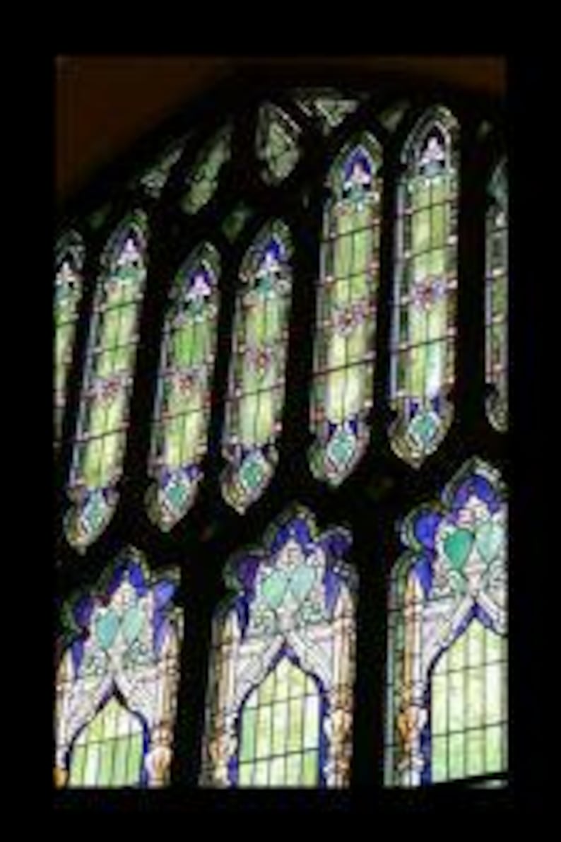 Stained Glass Church Window Panel – Gothic Architectural Art - Etsy