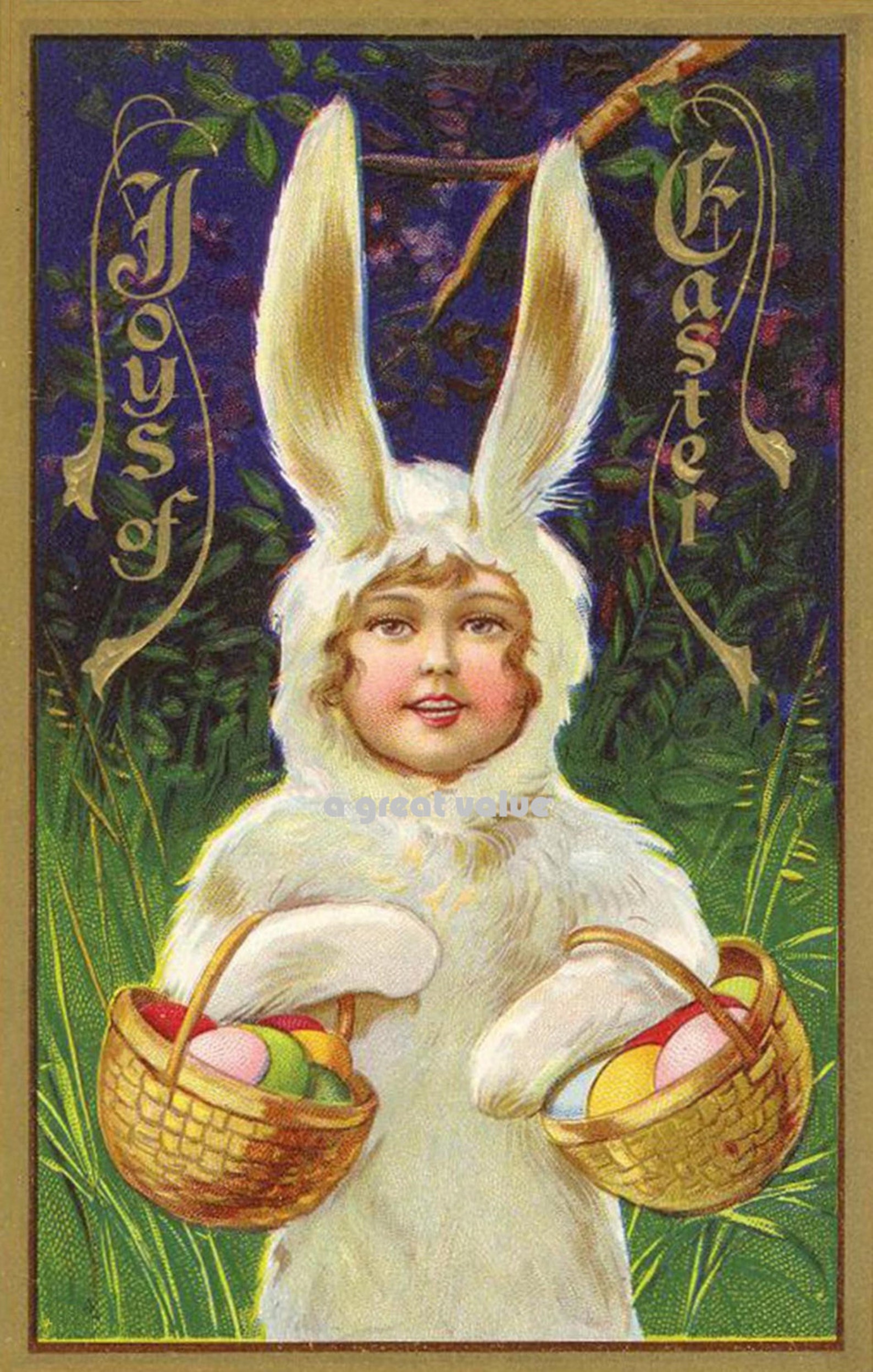 5 Digital Victorian Vintage Easter Postcards Images for Crafting ...