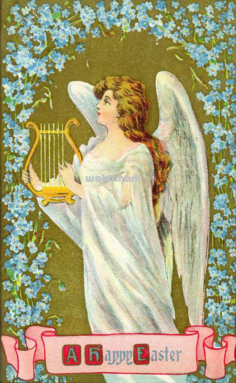 5 Digital Victorian Vintage Easter Postcards Images for Crafting ...