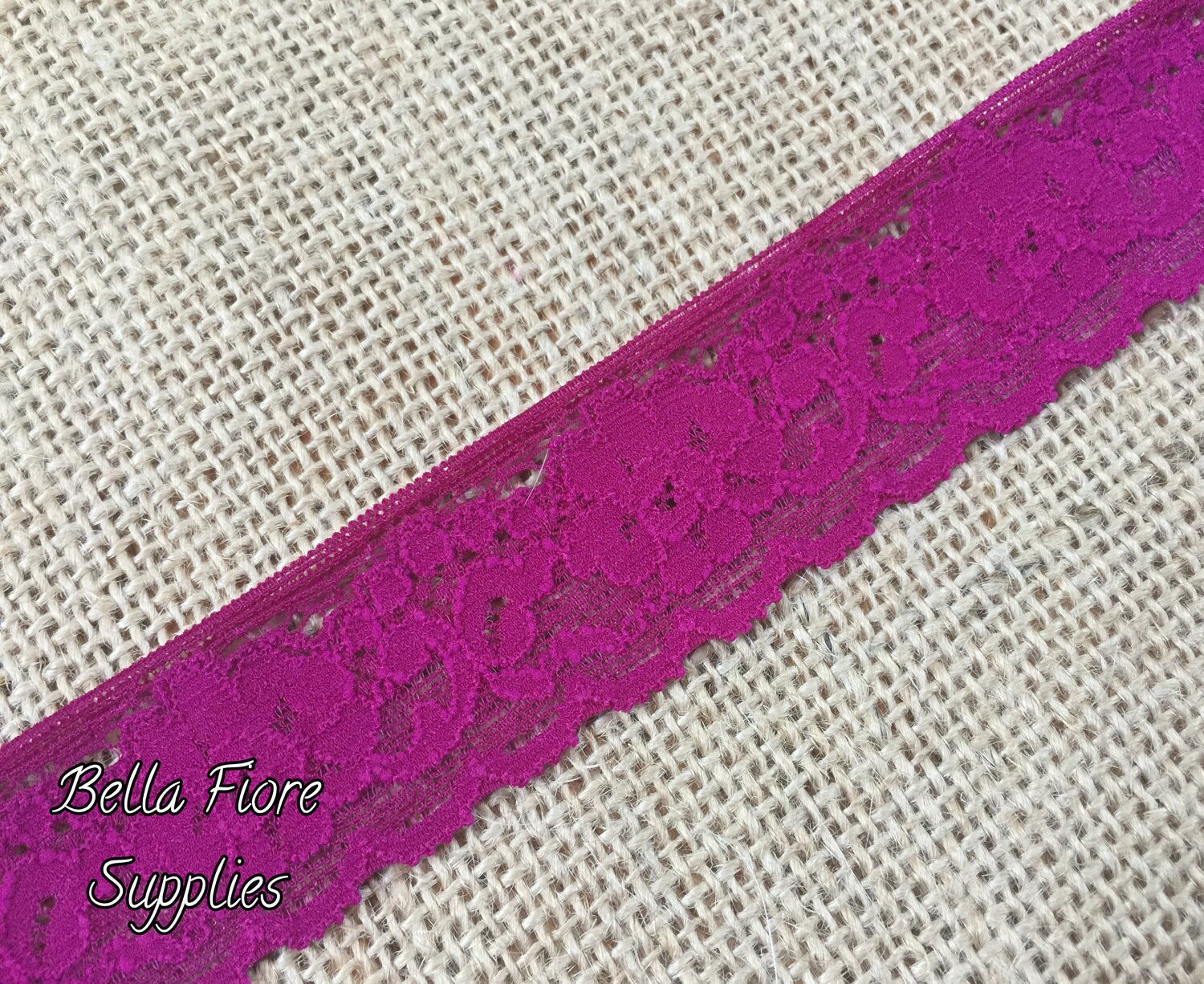 Plum Stretch Lace- Plum Stretch Lace Trim- 1 Inch Stretch Lace- Lace by ...
