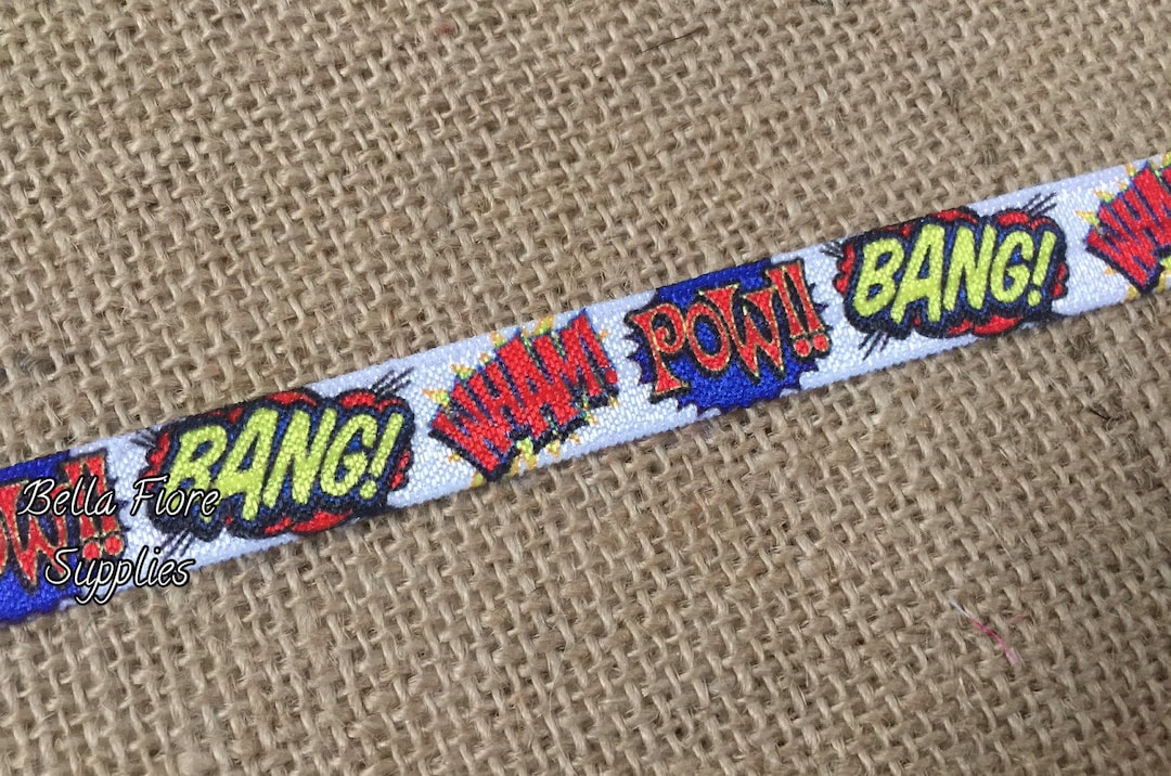 Superhero Fold Over Elastic - 5/8" Comic Strip FOE - Etsy