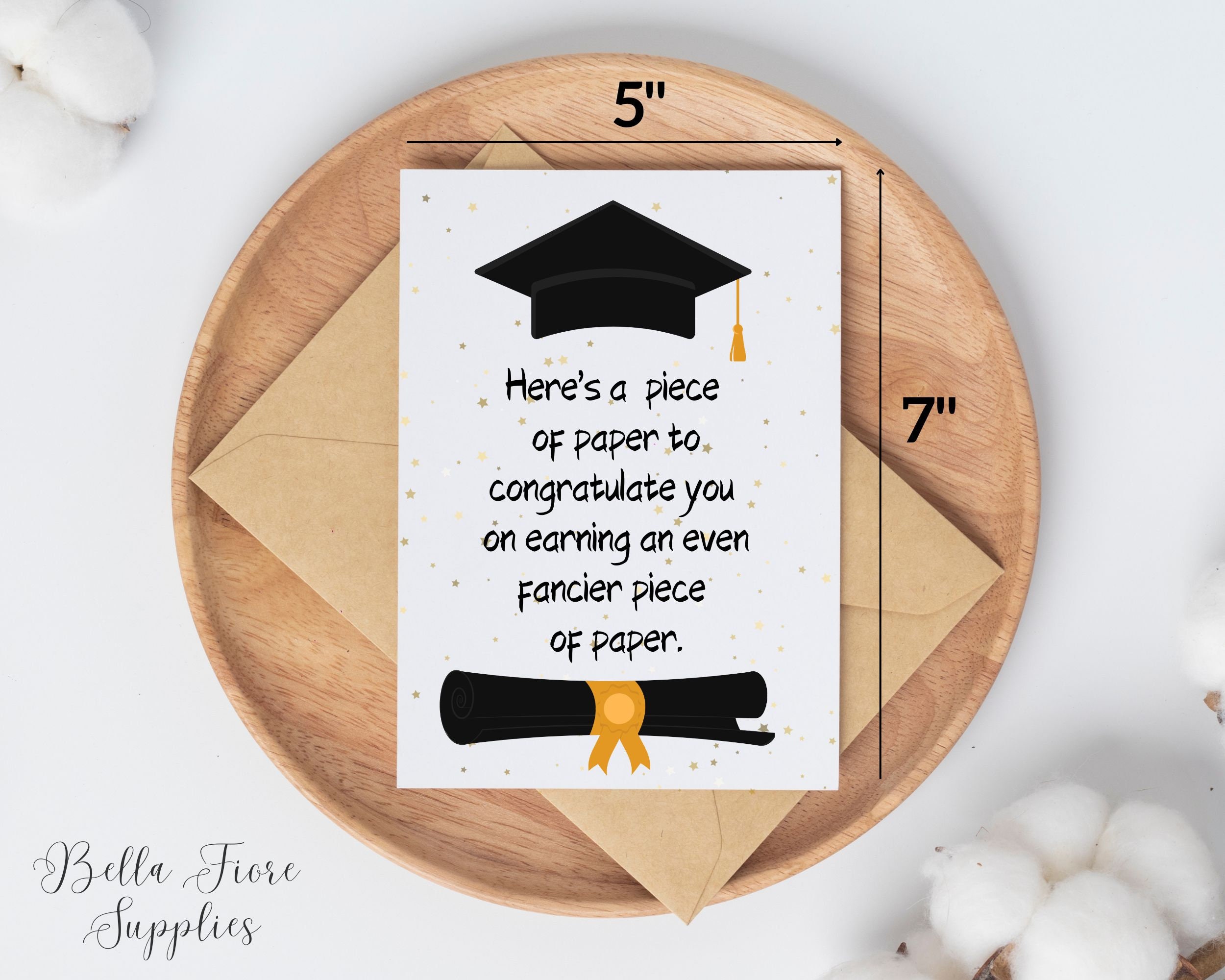 Fancy Paper Graduation Card, Graduation Card, Printable Card, Digital ...