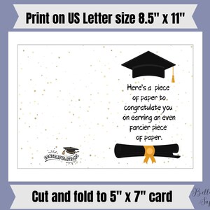 Fancy Paper Graduation Card, Graduation Card, Printable Card, Digital ...