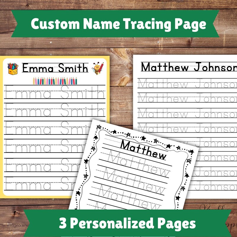 Printable Name Tracing - Etsy