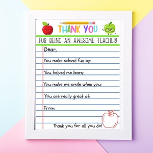 Teacher Appreciation Week, Printable Card, Digital Card, Instant ...