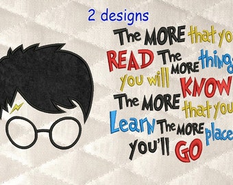 Reading pillow embroidery designs | Etsy