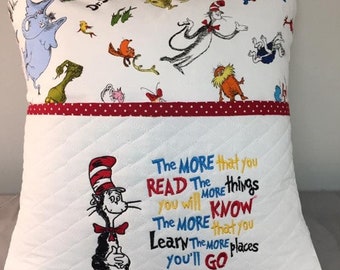 Reading pillow embroidery designs | Etsy