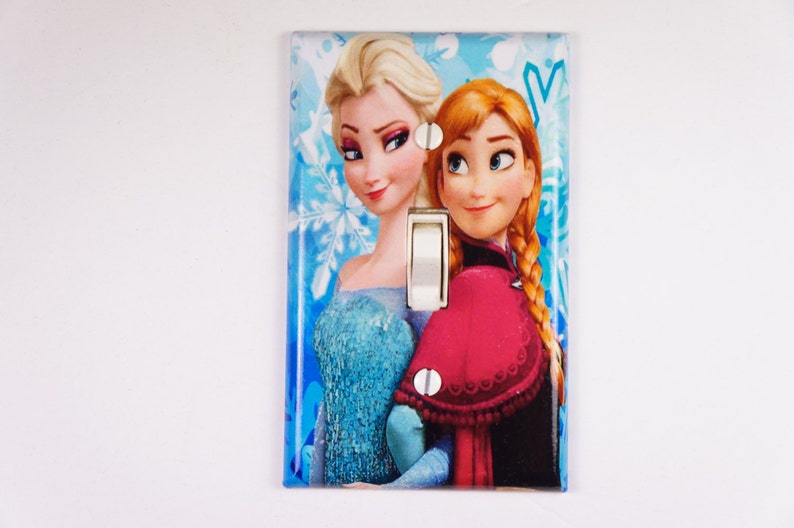 Disney Princess Elsa and Anna From Frozen Light Switch Plate - Etsy