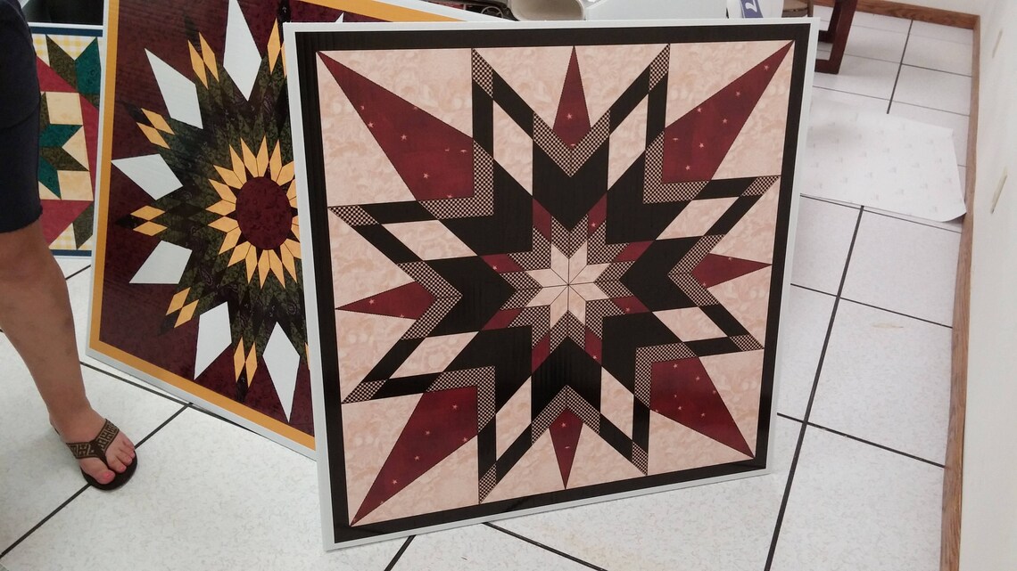 Primitive Star Barn Quilt Light Weight Free Shipping.multi - Etsy