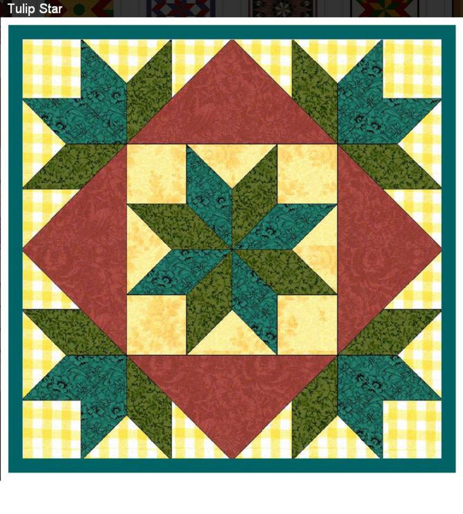 Tulip Star Barn Quilt Light Weight Free Shipping Many - Etsy
