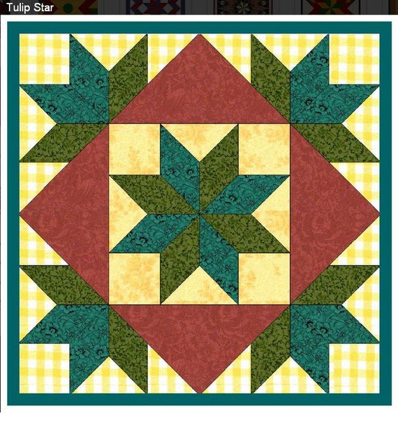 Tulip Star Barn Quilt Light Weight Free Shipping Many - Etsy
