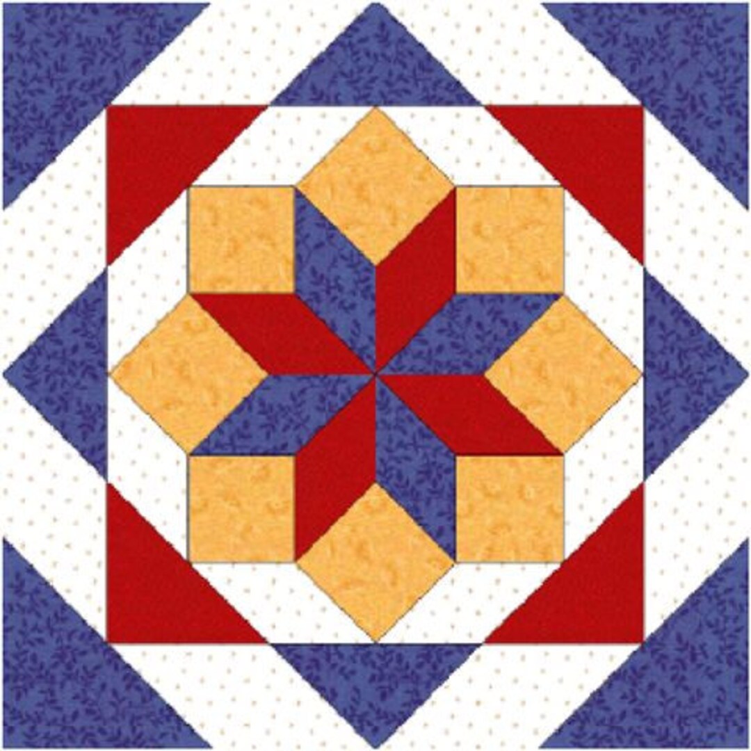 Colonial Star Barn Quilt, Light Weight; Easy to Install; Several Sizes ...