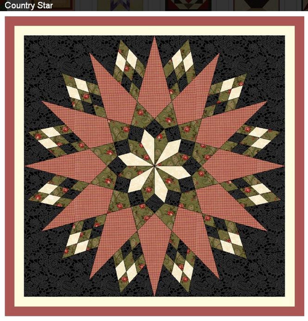 Country Star Barn Quilt, Light Weight, Many Sizes; W/ UV Film - Etsy