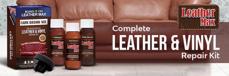 Leather Max Dark Brown Mix Vinyl and Leather Repair Kit - for Your ...