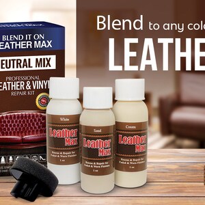 Leather Max Neutral Mix Vinyl and Leather Repair Kit - for Your ...
