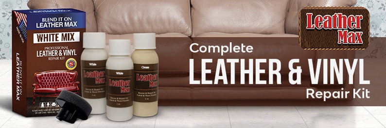 Leather Max White Mix Vinyl and Leather Repair Kit - for Your Furniture ...