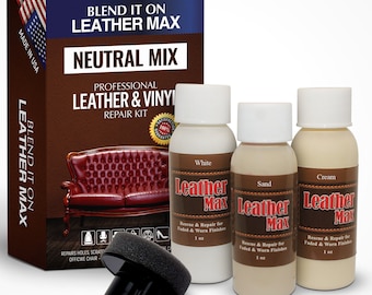 Leather Max White Mix Vinyl and Leather Repair Kit - for Your Furniture ...