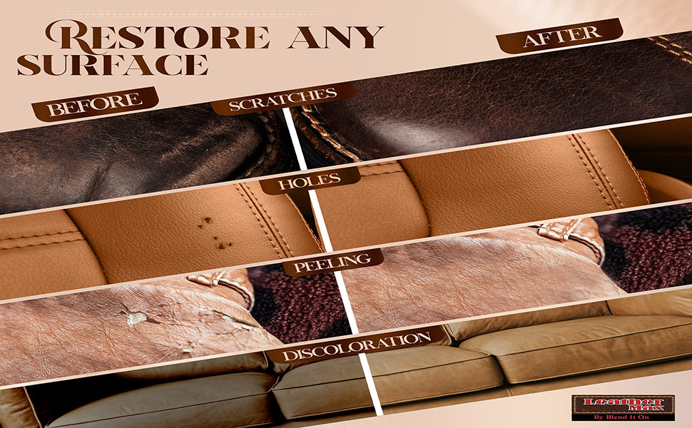 Leather Max Neutral Mix Vinyl and Leather Repair Kit - for Your ...