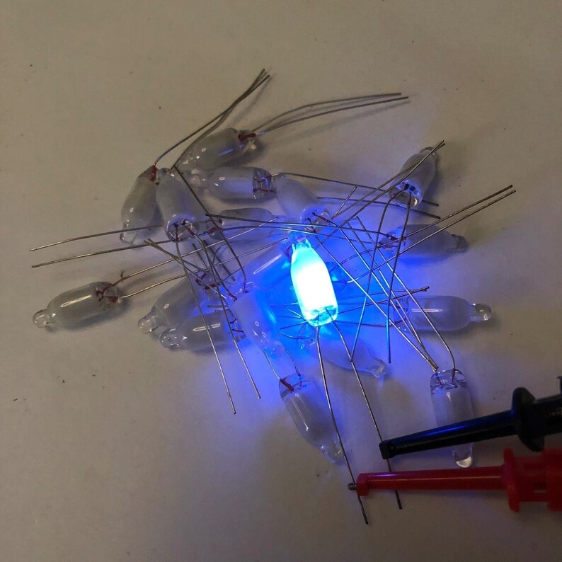 20x Blue Nixie Neon Luminophore VFD Light Bulbs NE-2 - Etsy