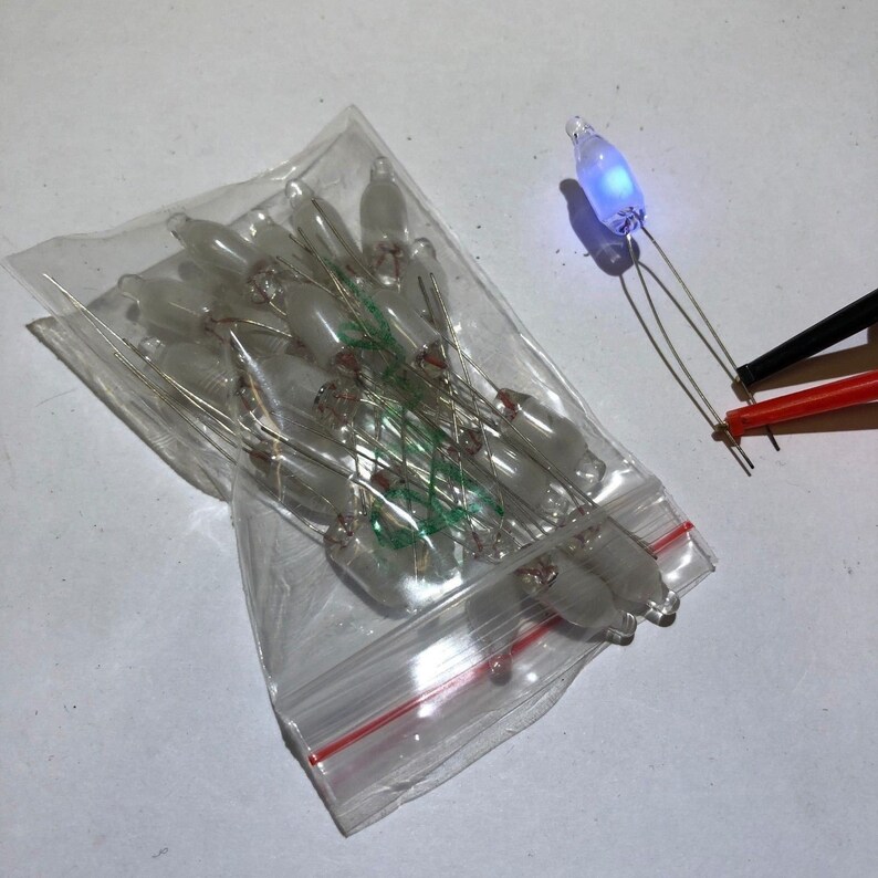 20x blue nixie neon luminophore VFD light bulbs NE-2 | Etsy