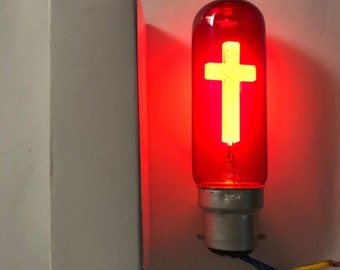 Light Bulb Cross | Etsy