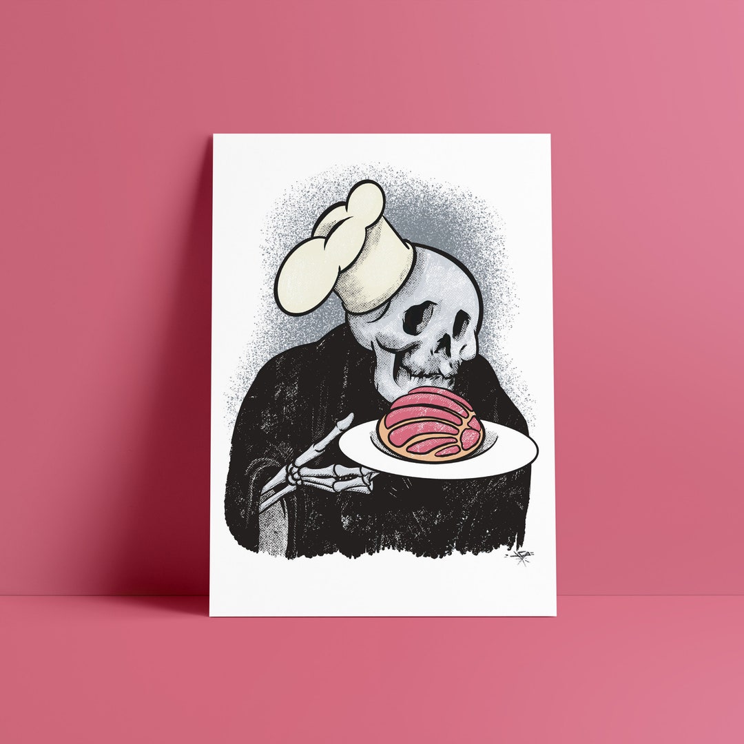 Pan De Muerto Print Concha Art Mexican Culture Chicano Art Arte Prints ...