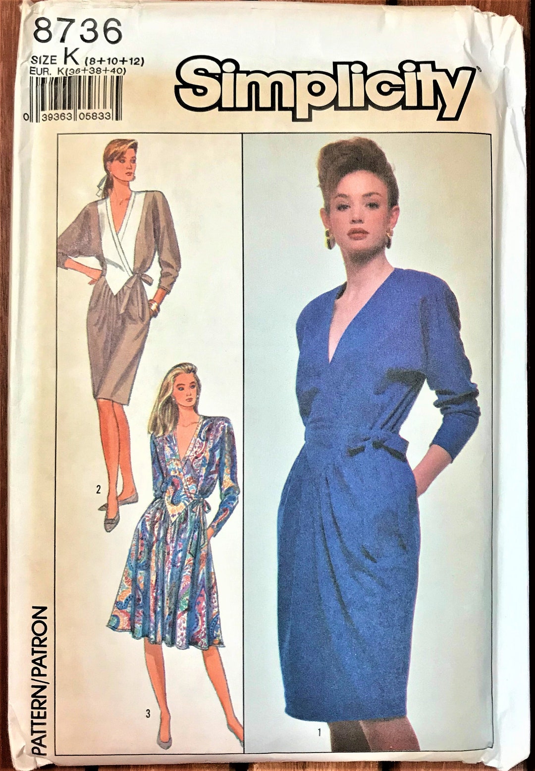 Simplicity 8736 Misses Vintage V Neck Dress Sewing Pattern - Etsy UK
