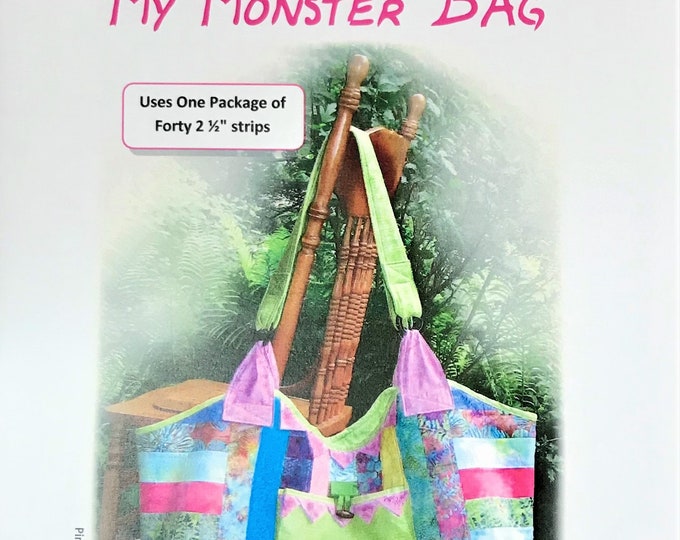 My Monster Bag Sewing Pattern Using 2 1/2 Fabric Strips - Etsy
