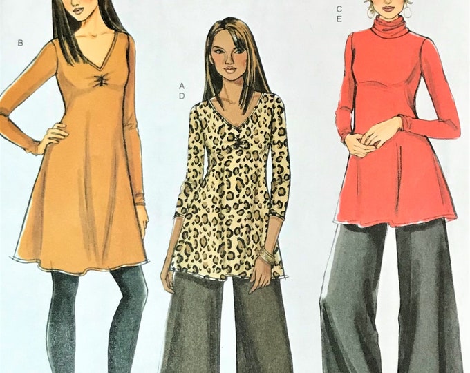 Butterick 5260 Very Easy Knit Tunic, Dress, and Pants Sewing Pattern in ...