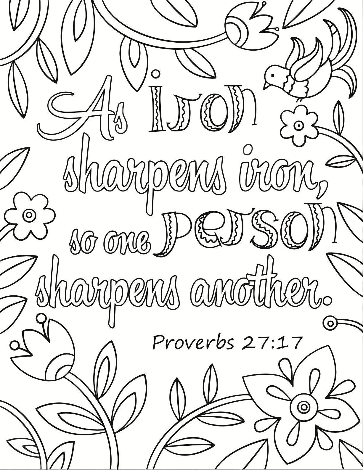 Bible Verse Coloring Book - 31 Pages - Etsy