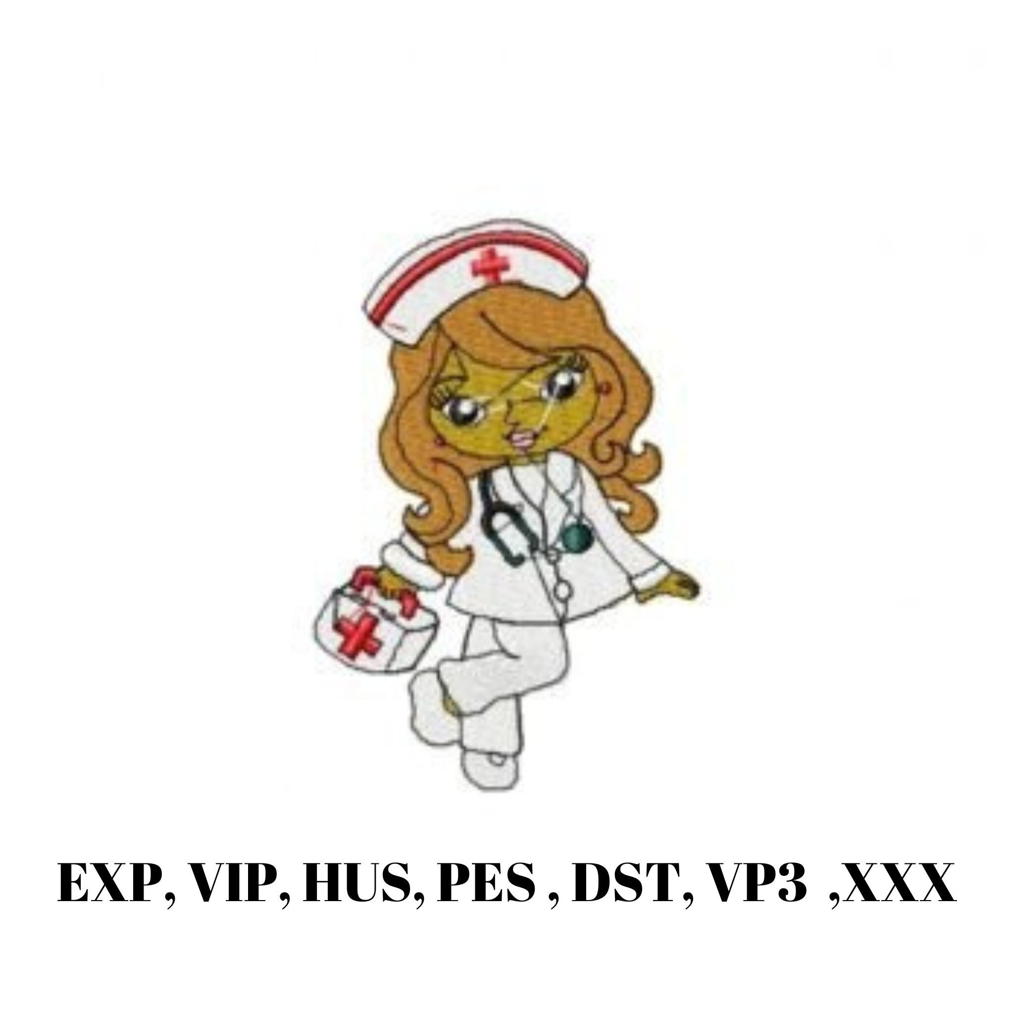 Nurse Embroidery Design, Digital Embroidery, Embroidery Design ...