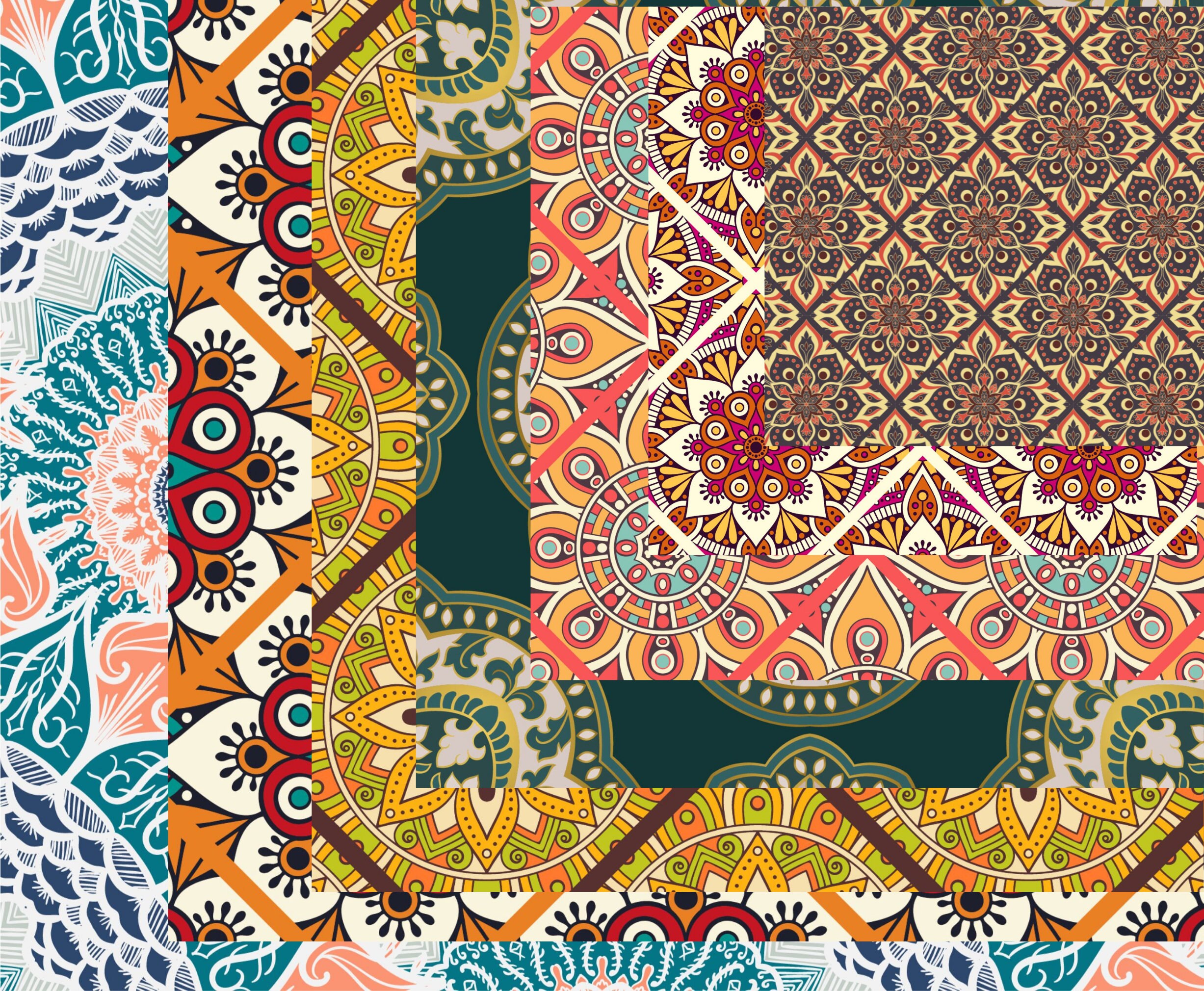 Mandala Pattern Digital 10 Papers Pack Mandala Patterns - Etsy