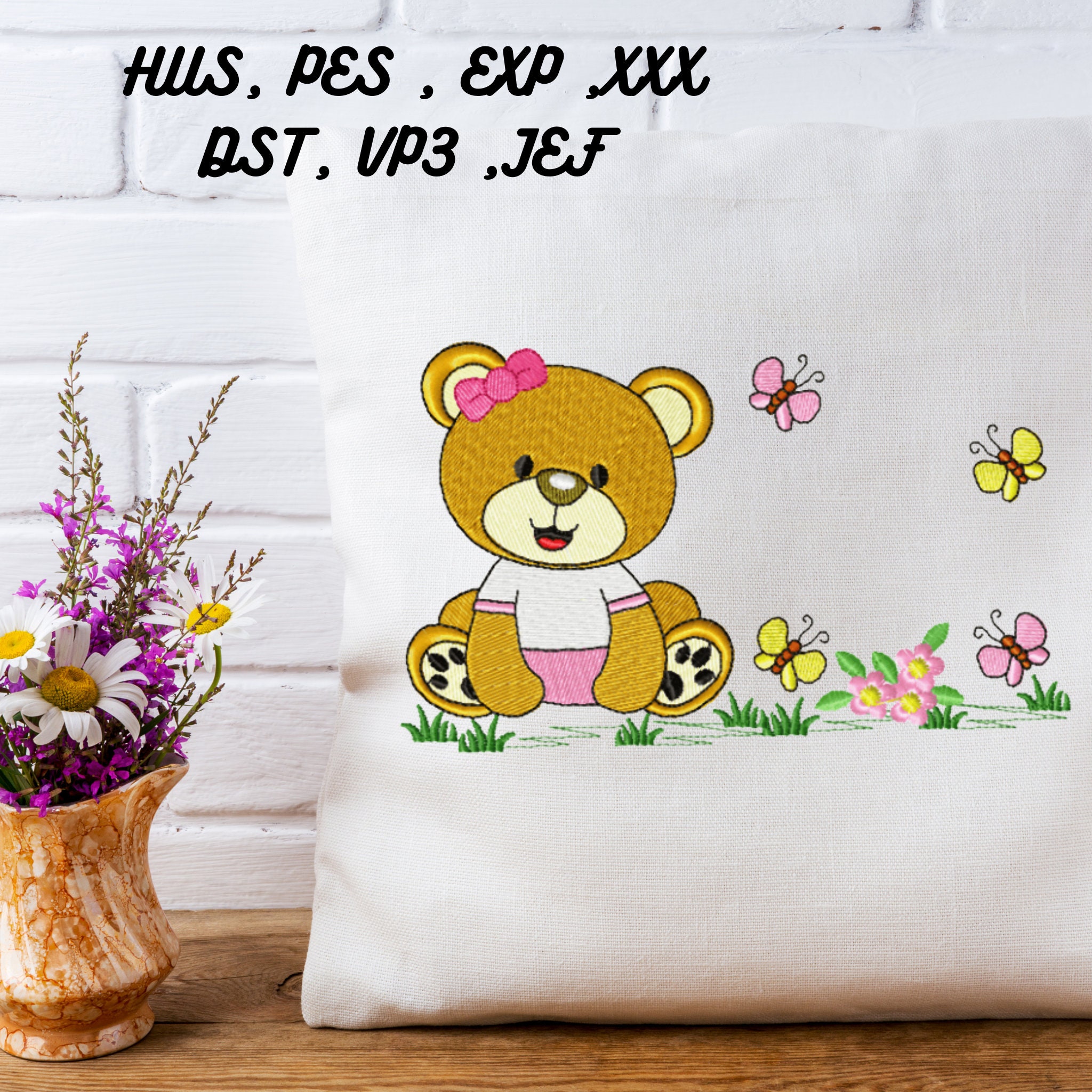 Baby Bear ,embroidery Design , Animals Embroidery Design, Machine ...