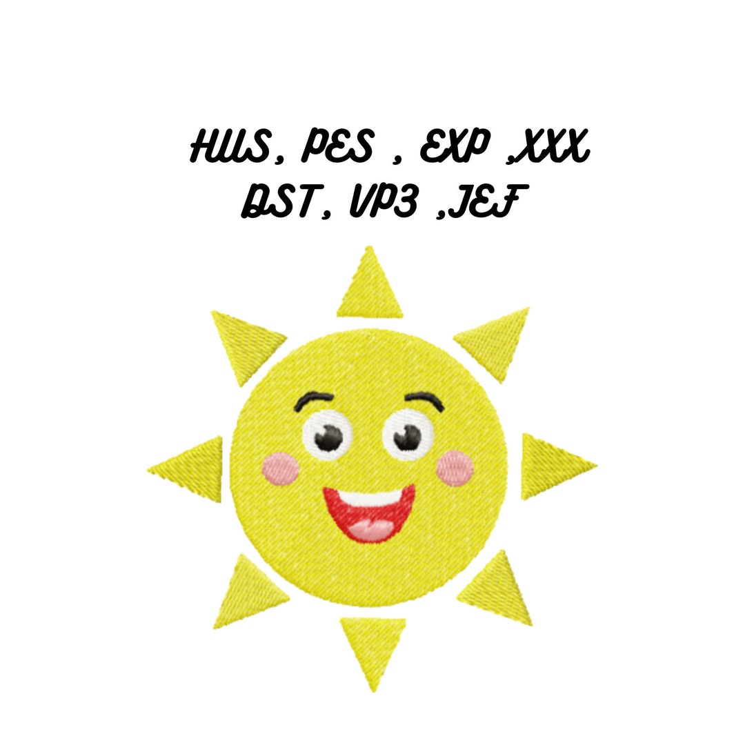 Sun ,embroidery Design , Embroidery Designs, Machine Embroidery ,girl ...