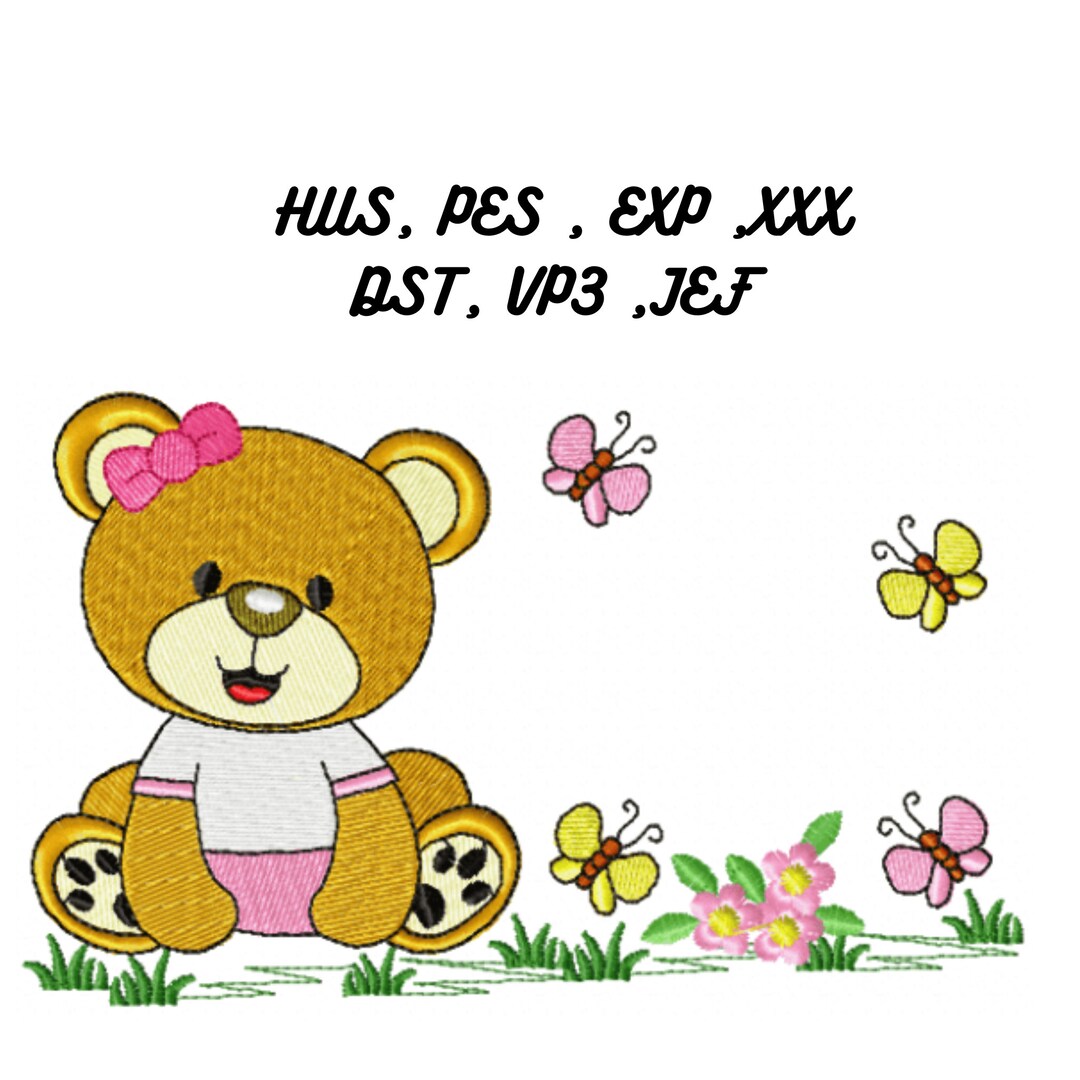 Baby Bear ,embroidery Design , Animals Embroidery Design, Machine ...