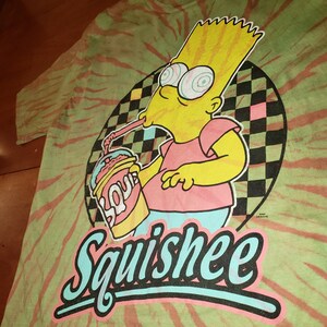 The Simpsons Squishee Bart Spiral Tie Dye Tee. Size LARGE. NEW ...