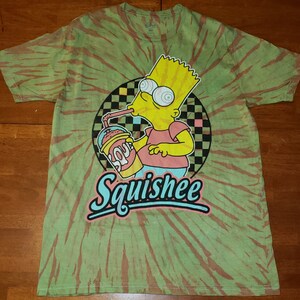 The Simpsons Squishee Bart Spiral Tie Dye Tee. Size LARGE. NEW ...