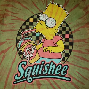 The Simpsons Squishee Bart Spiral Tie Dye Tee. Size LARGE. NEW ...