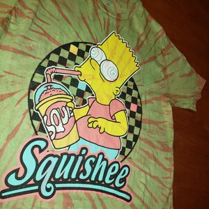 The Simpsons Squishee Bart Spiral Tie Dye Tee. Size LARGE. NEW ...