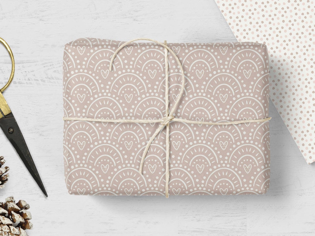 TISSUE PAPER 50x75 Boho Hearts Sheets Orders Packaging Small Business ...