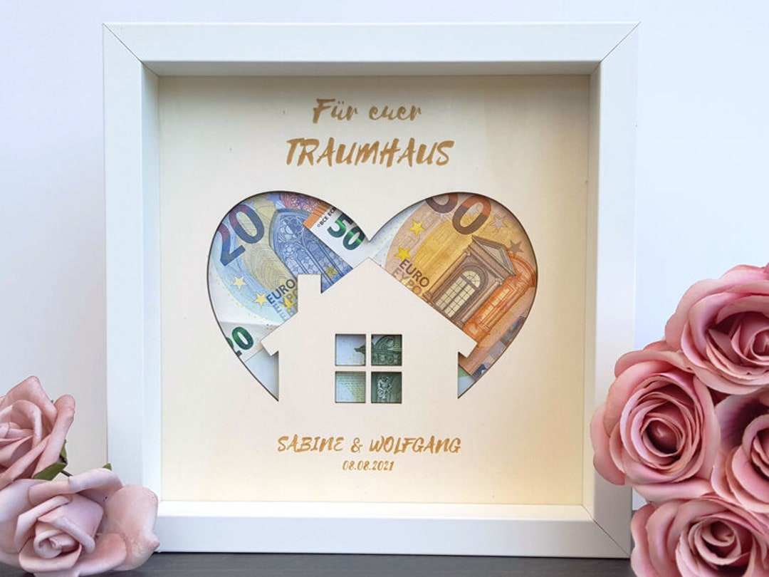 CASH GIFT FRAME dream House Wedding House Building Giving Money Gift ...