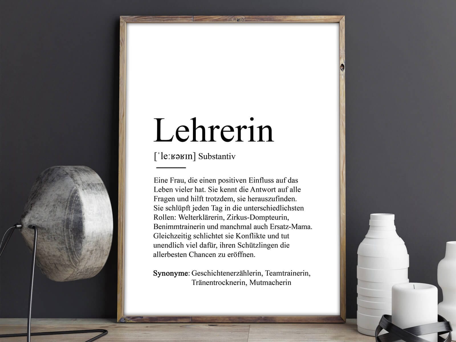 Poster "LEHRERIN" Definition | Grundschule Geschenk Bedanken Schule ...