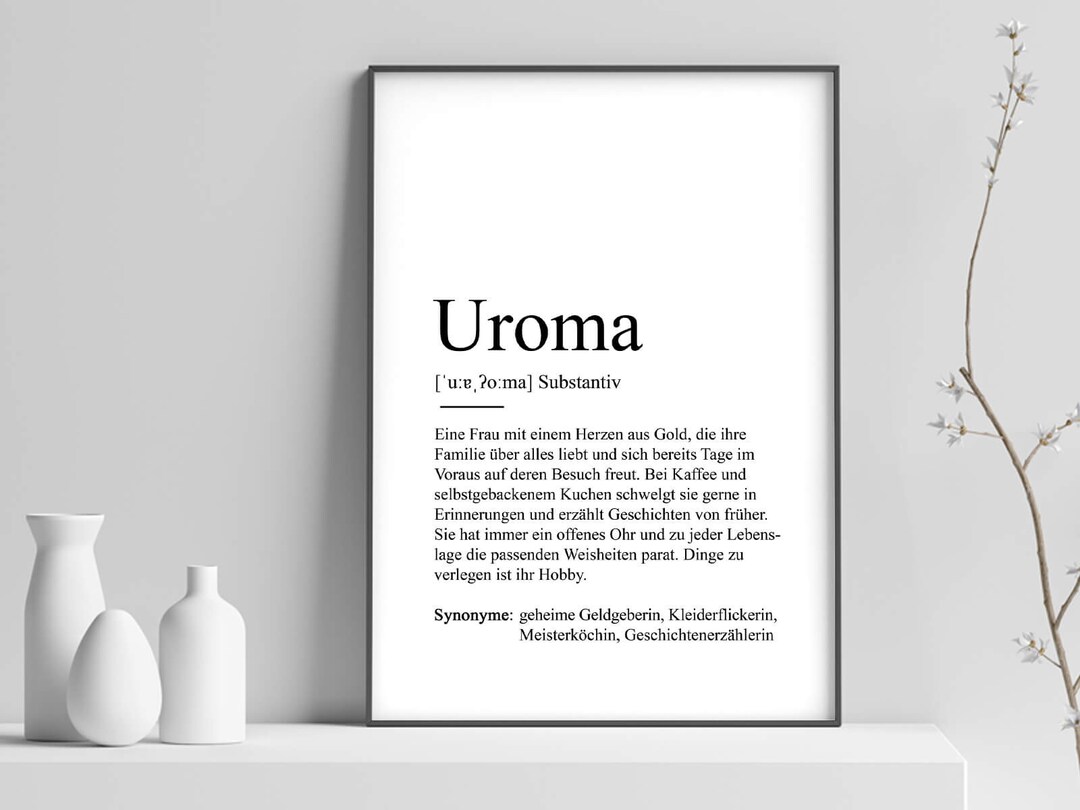 Poster "uroma" Definition | Thank You Grandmother Gift Pregnancy ...