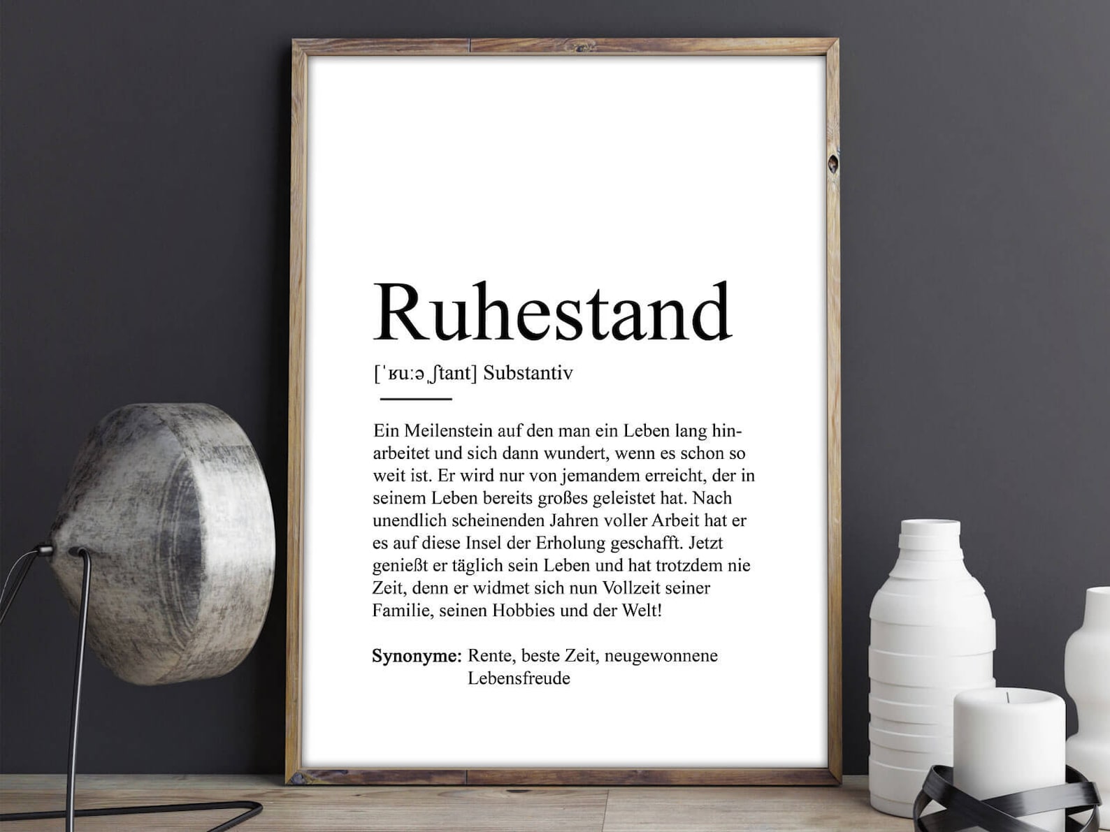 Poster RUHESTAND Definition Rente Geschenk Lieblingsmensch Rentner ...